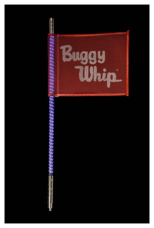 Buggy Whip BWLED2BT 2' LED Safety Whip Light-Blue, Threaded Mount